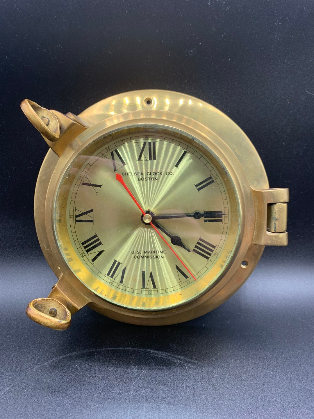 Chelsea Clock Co. Boston U.S. Maritime Commission Clock Brass Ships ...