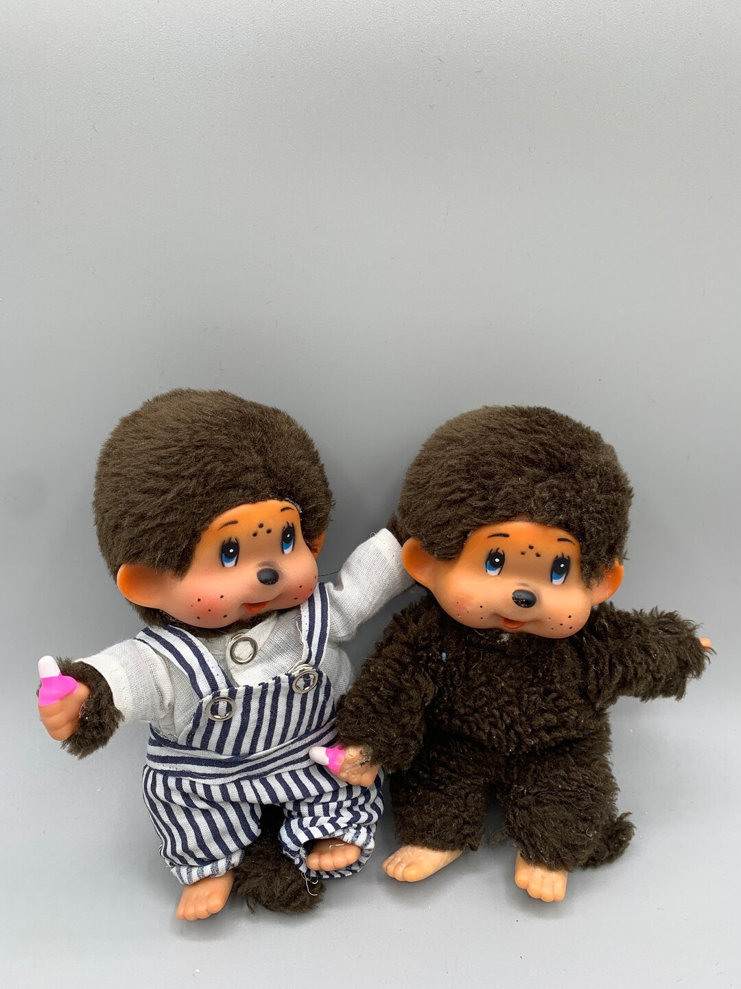 Set of Two Vintage Monchhichi Sekiguchi Doll,pacifier, Blue Eyes ...