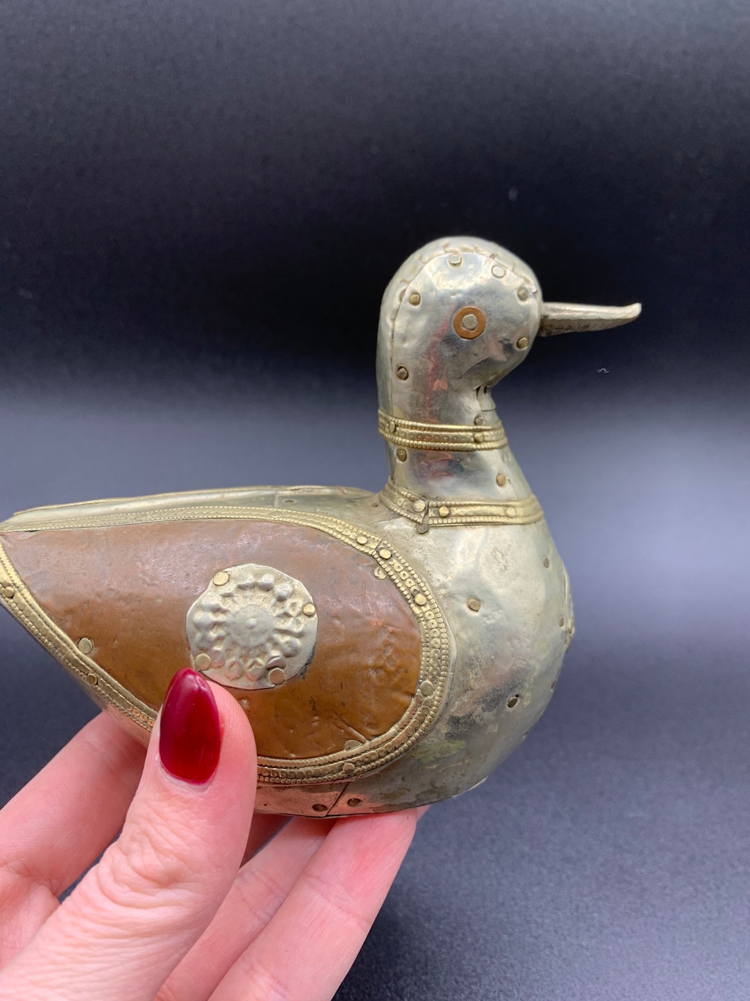 The Ancient Wooden Duck Sculpture - Brass, Copper, Wood, Home Decor ...