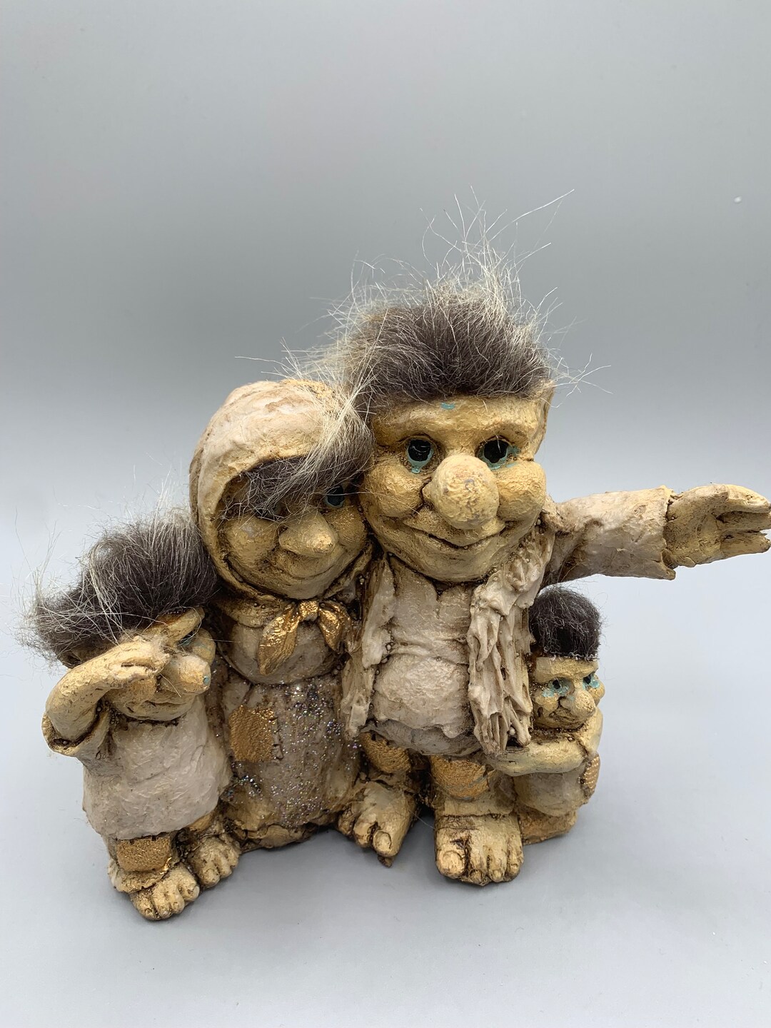 Vintage Swedish Troll Family, Scandinavian Home Decor Vintage ...