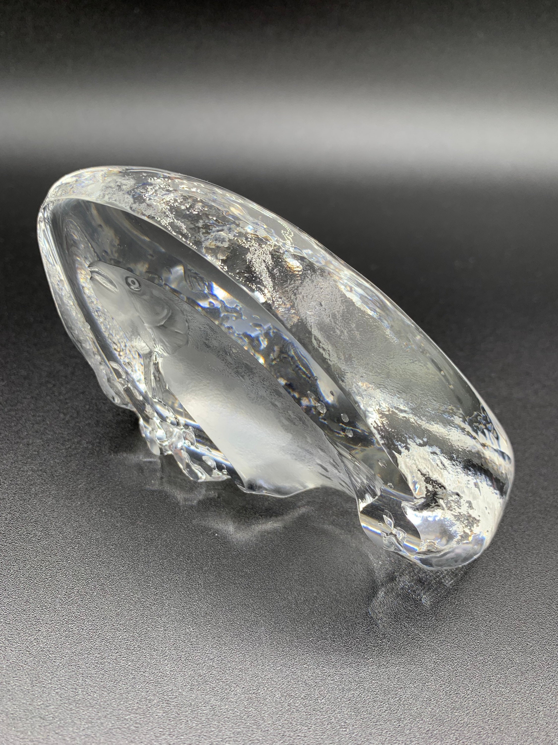 Swedish Crystal Glass Paperweight Mats Jonasson Maleras Målerås Made in ...