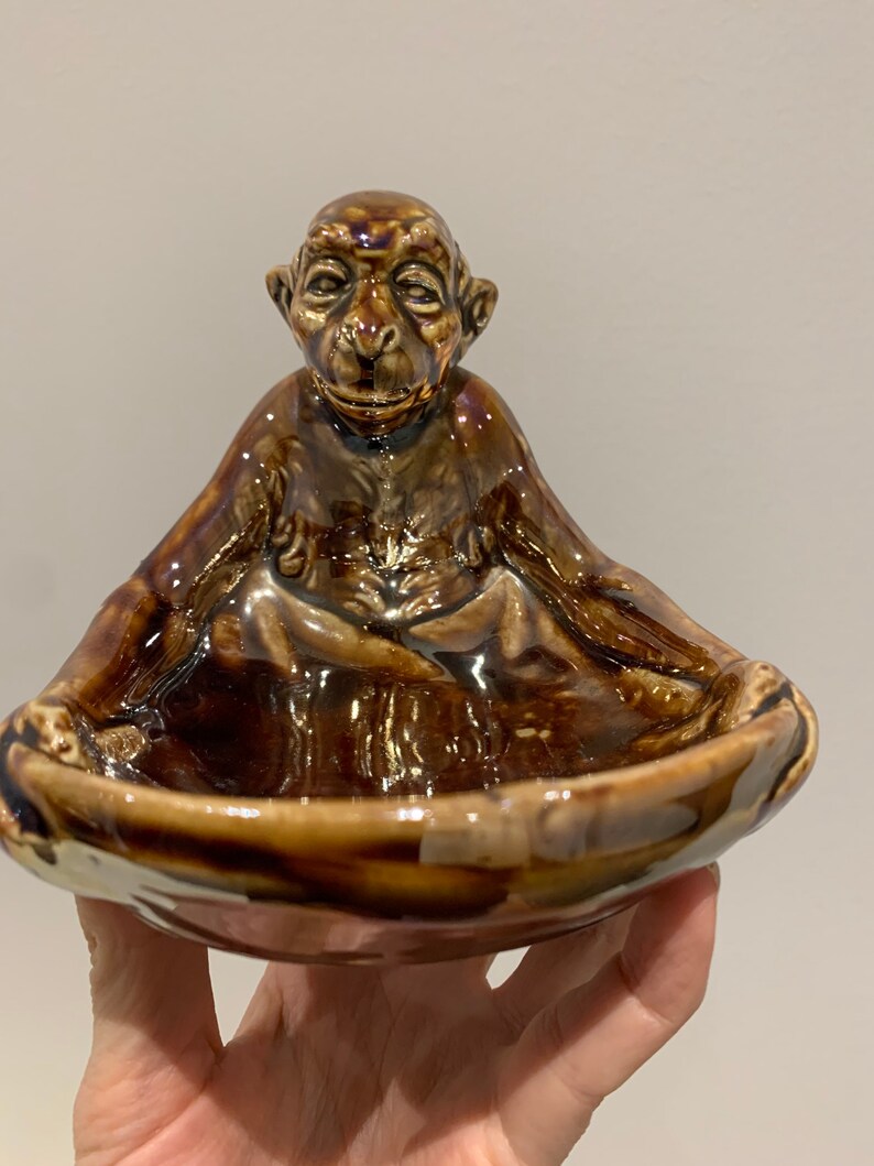 Antique Majolica Ashtray/ Monkey Ashtray Ceramic/ Vintage - Etsy