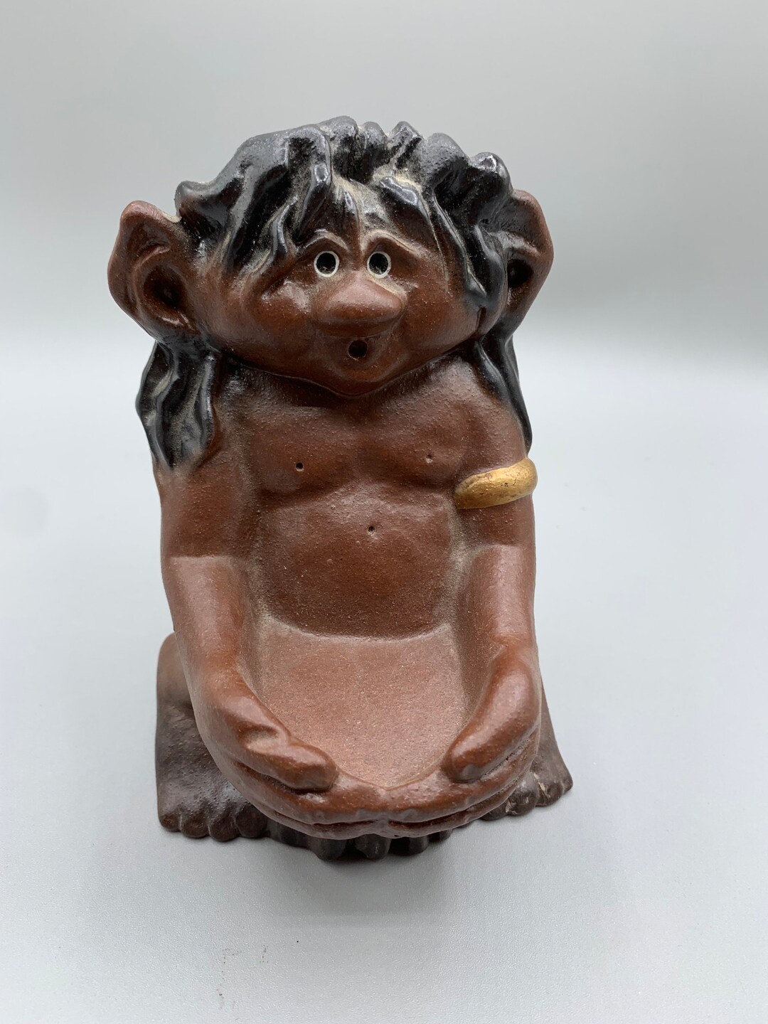 Large Vintage Ceramic Swedish Troll, Nittsjo Tomas Hellstrom ...