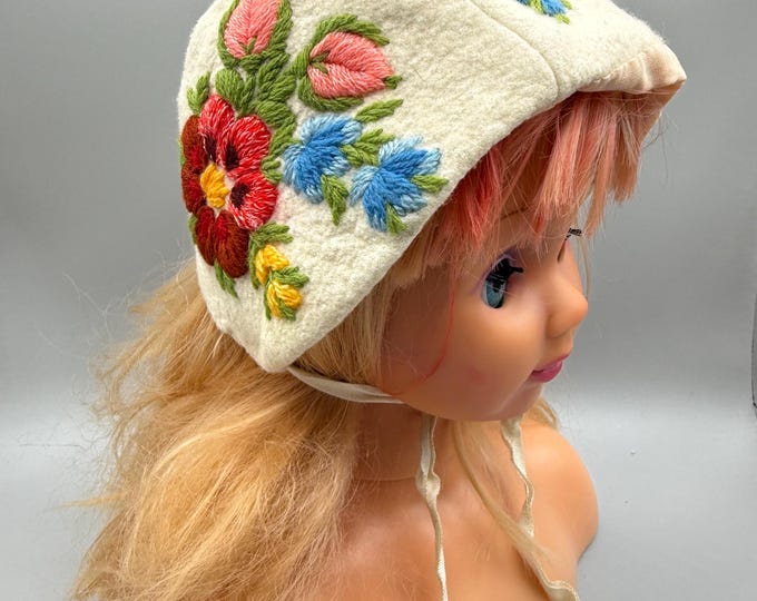 Infant Cap Swedish Traditional Baby Bonnet Hat Dala Sweden Scandinavian ...