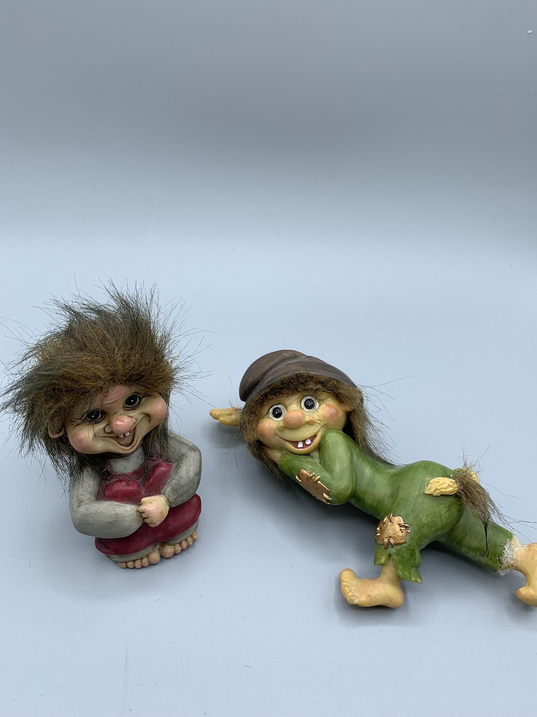 Set of Two Vintage Swedish Trolls Figurine Man and Woman Swedentroll ...
