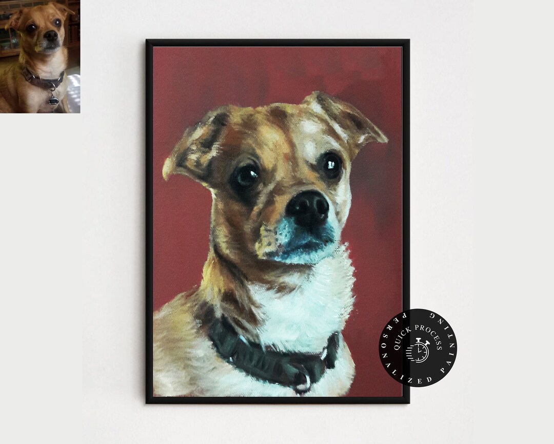 CUSTOM DOG PAINTING Multiple Dogs, Dog Portrait Painting by Photo, Pet ...