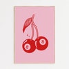 Retro 8 Ball Cherries Print, Trendy 8 Ball Poster, Cherries Print ...