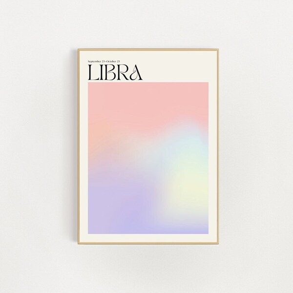 Libra Print - Etsy