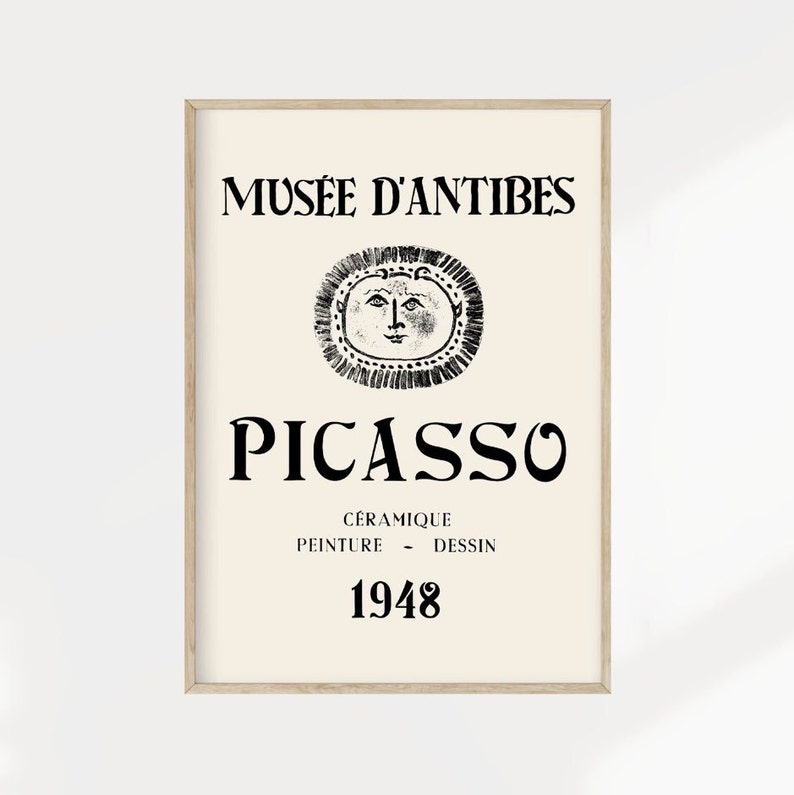 Picasso Musee Antibes Exhibition Poster, Contemporary Wall Art - Etsy