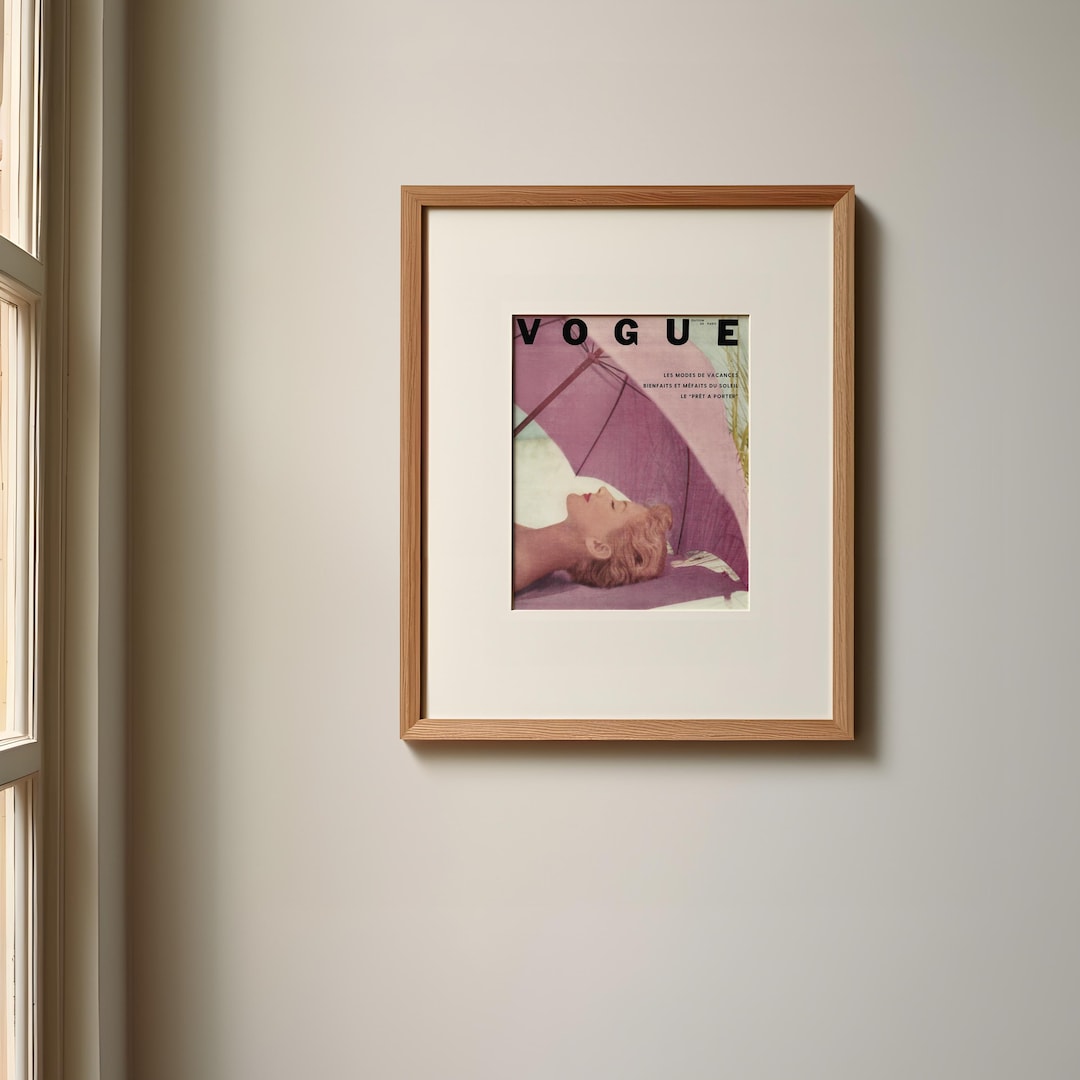 Vintage Iconic Magazine Cover Wall Art, Powder Room Art, Girly Wall Art ...