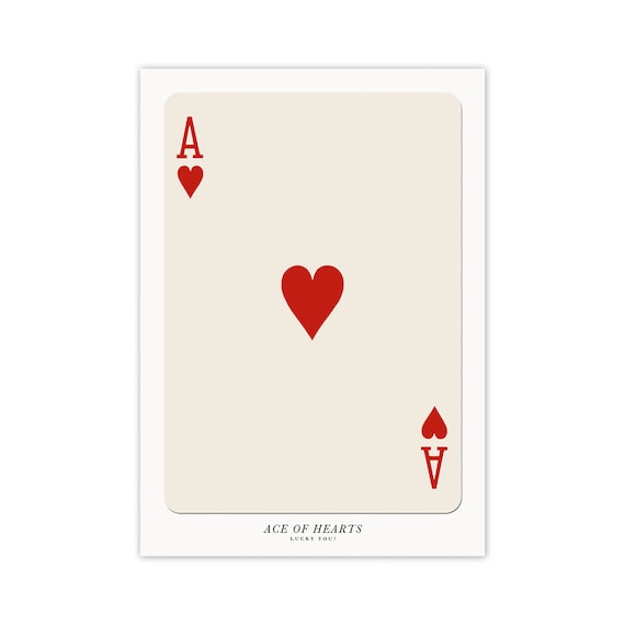 Red Heart Playing Card