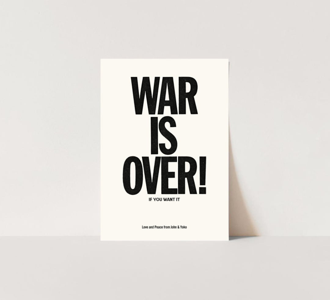 War is Over Poster, John Lennon Inspired Print (digital Print) - Etsy