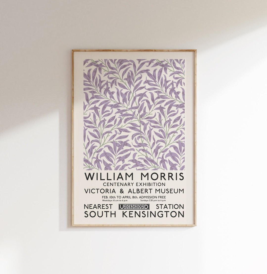 Purple William Morris Poster, William Morris Celebration of Print ...