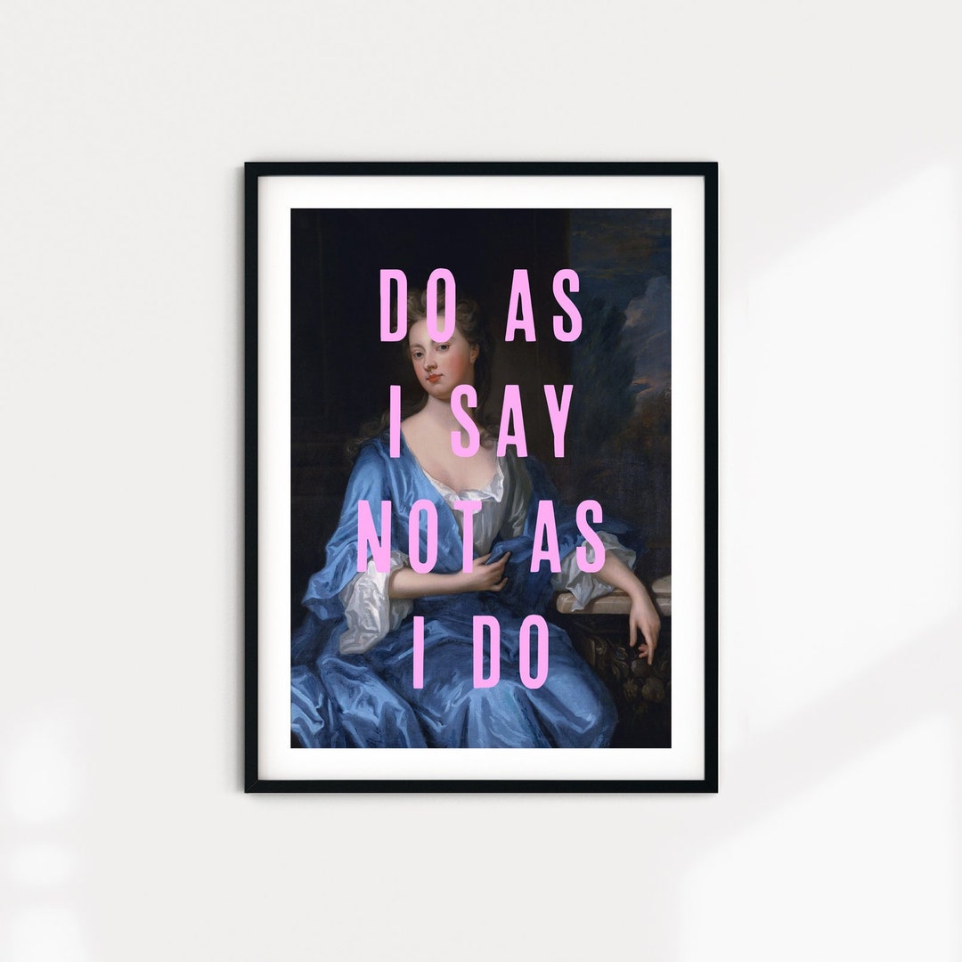 Altered Art Portrait Print, 'do as I Say', Eclectic Dark Decor - Etsy