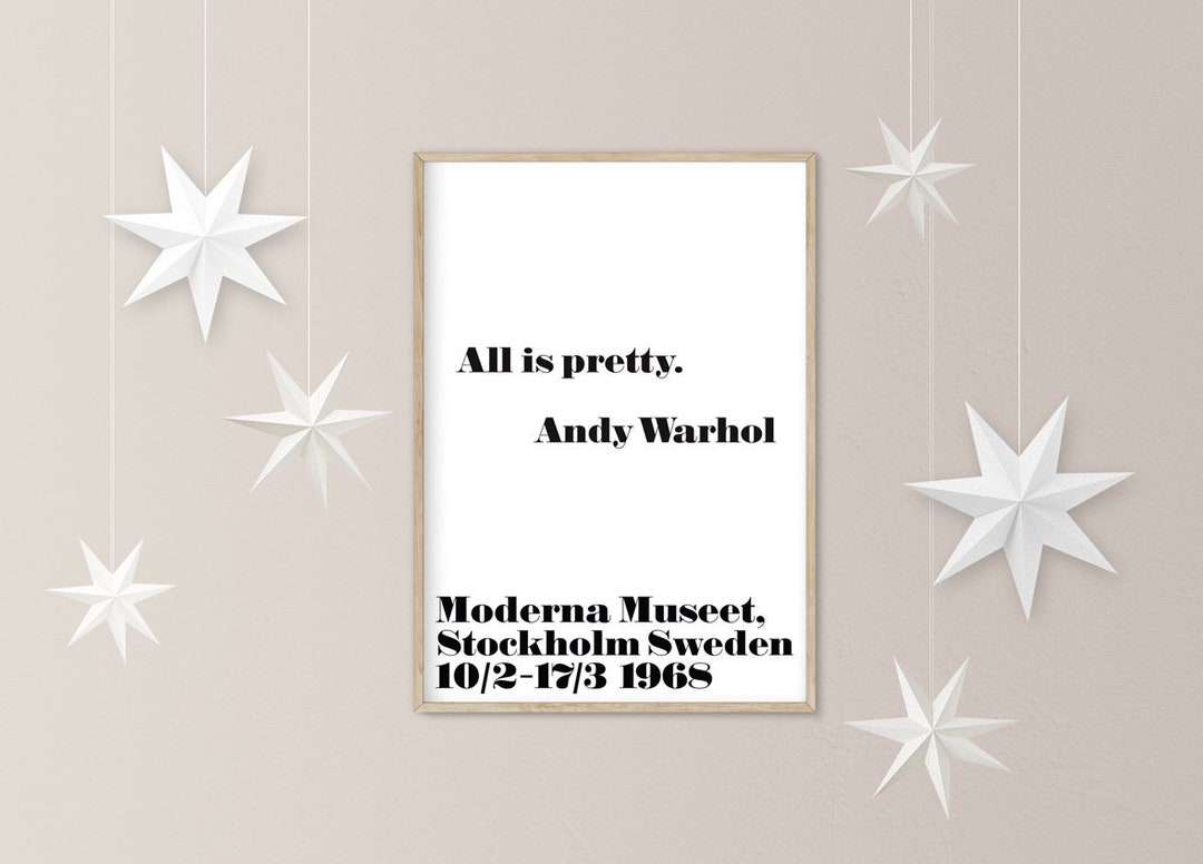 All is Pretty Andy Warhol Poster - Etsy