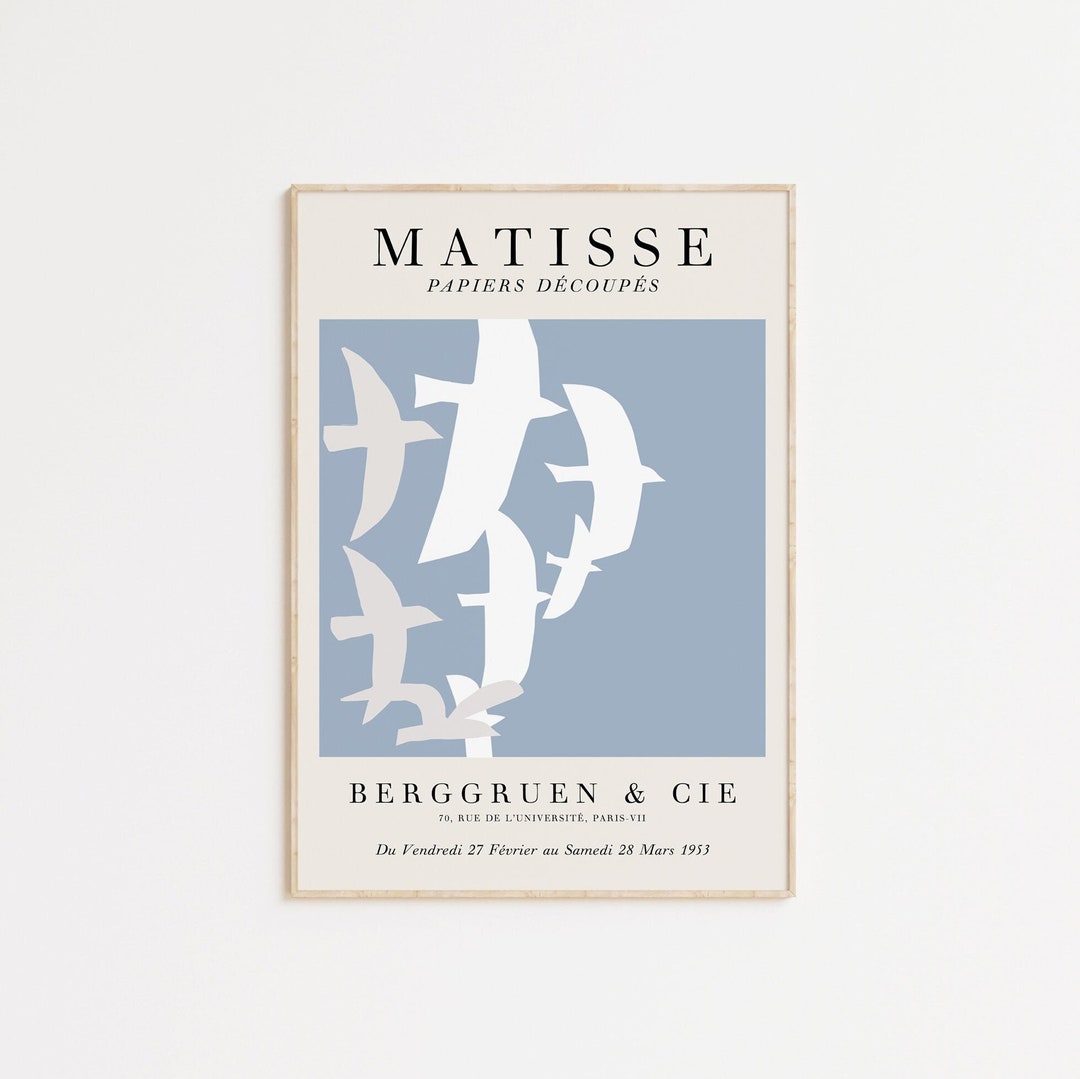 Matisse Cutout Birds Art Print, Coastal Home Decor - Etsy