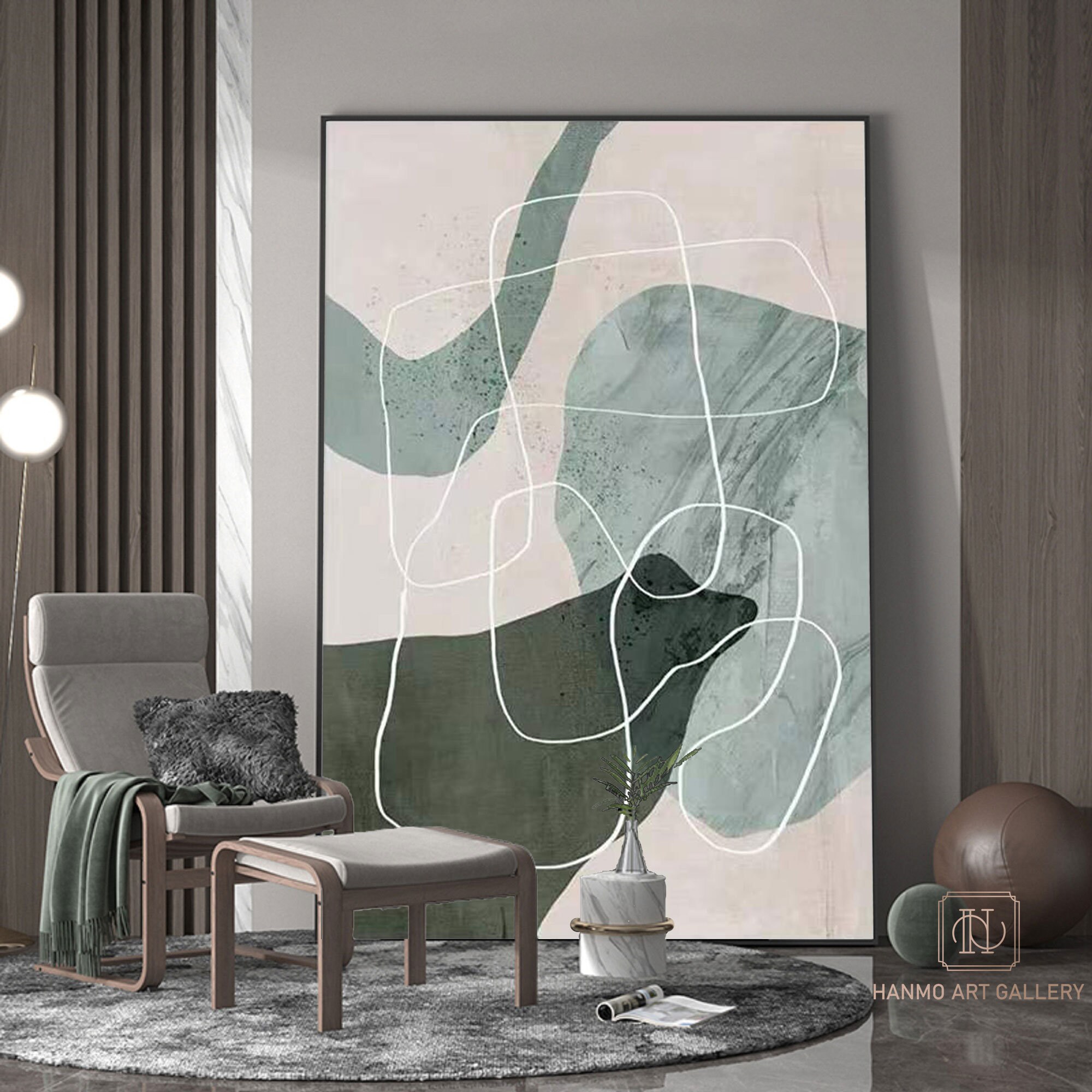 Original Abstract Painting Minimalist Abstract Paintingbeige | Etsy