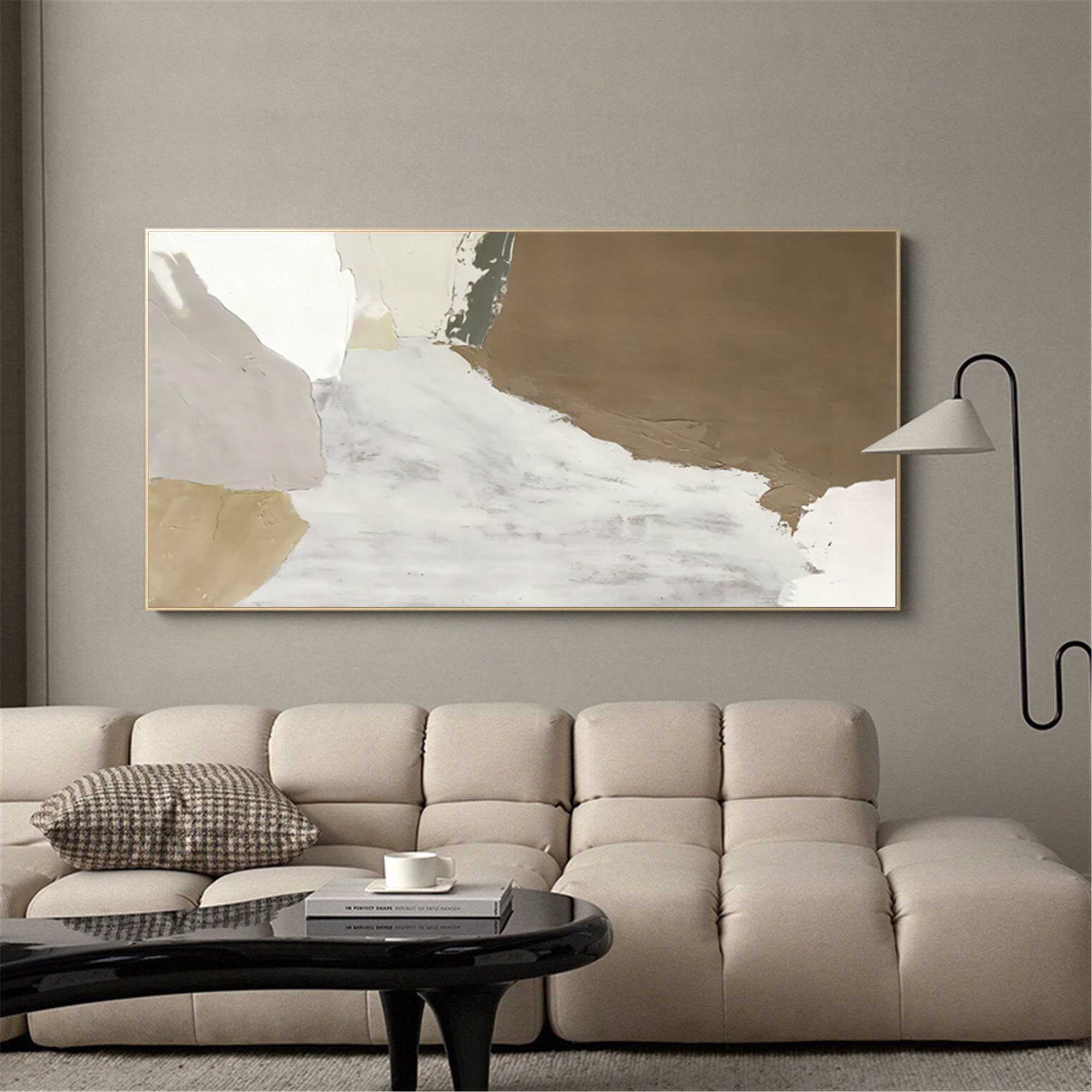 Large Abstract Painting Brown Abstract Painting Beige Abstract - Etsy