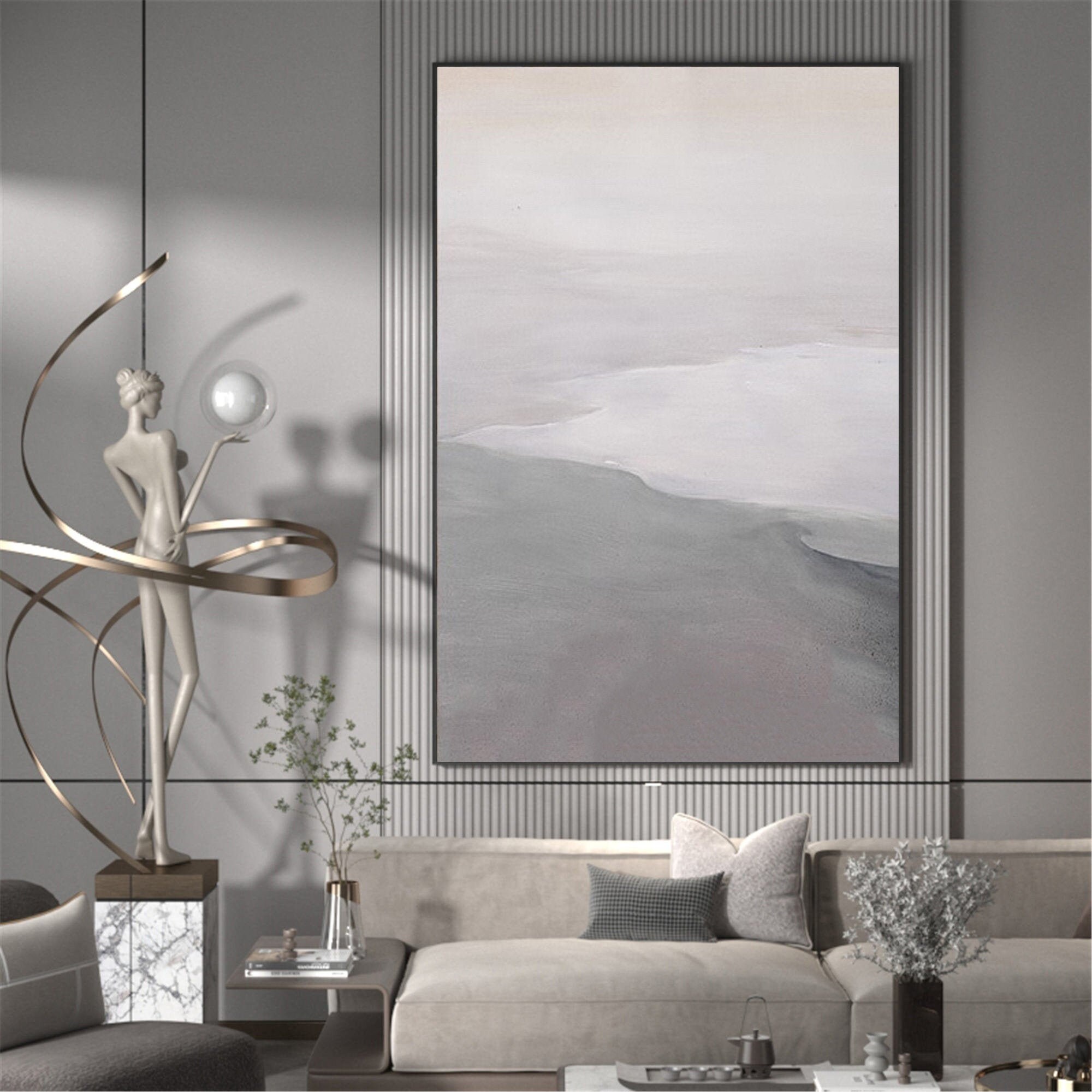 Large Ocean Painting Beach Painting Coastal Painting Big Ocean | Etsy