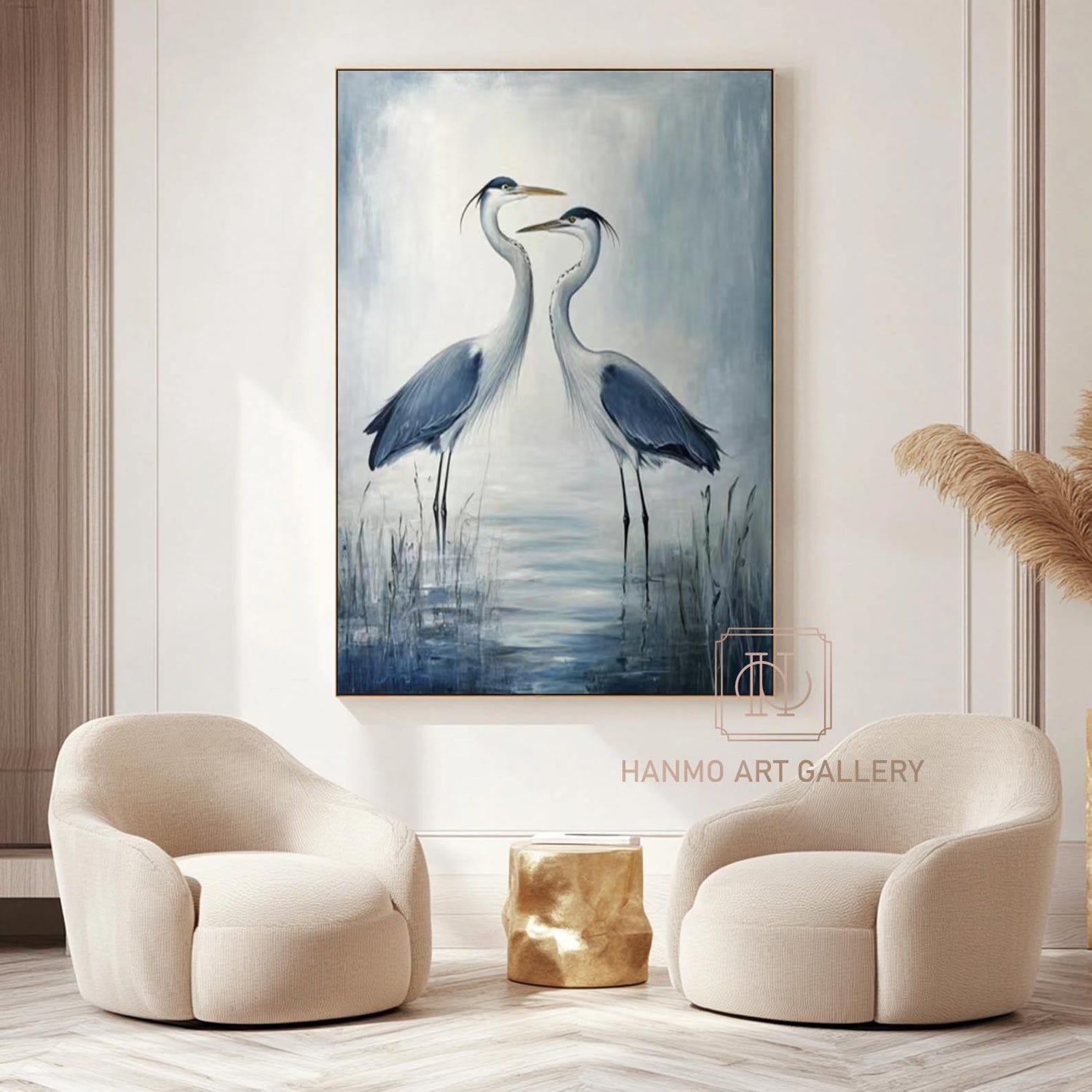 Birds Wall Art Neutral Wall Decor a Flock of Bird Wall Painting on ...