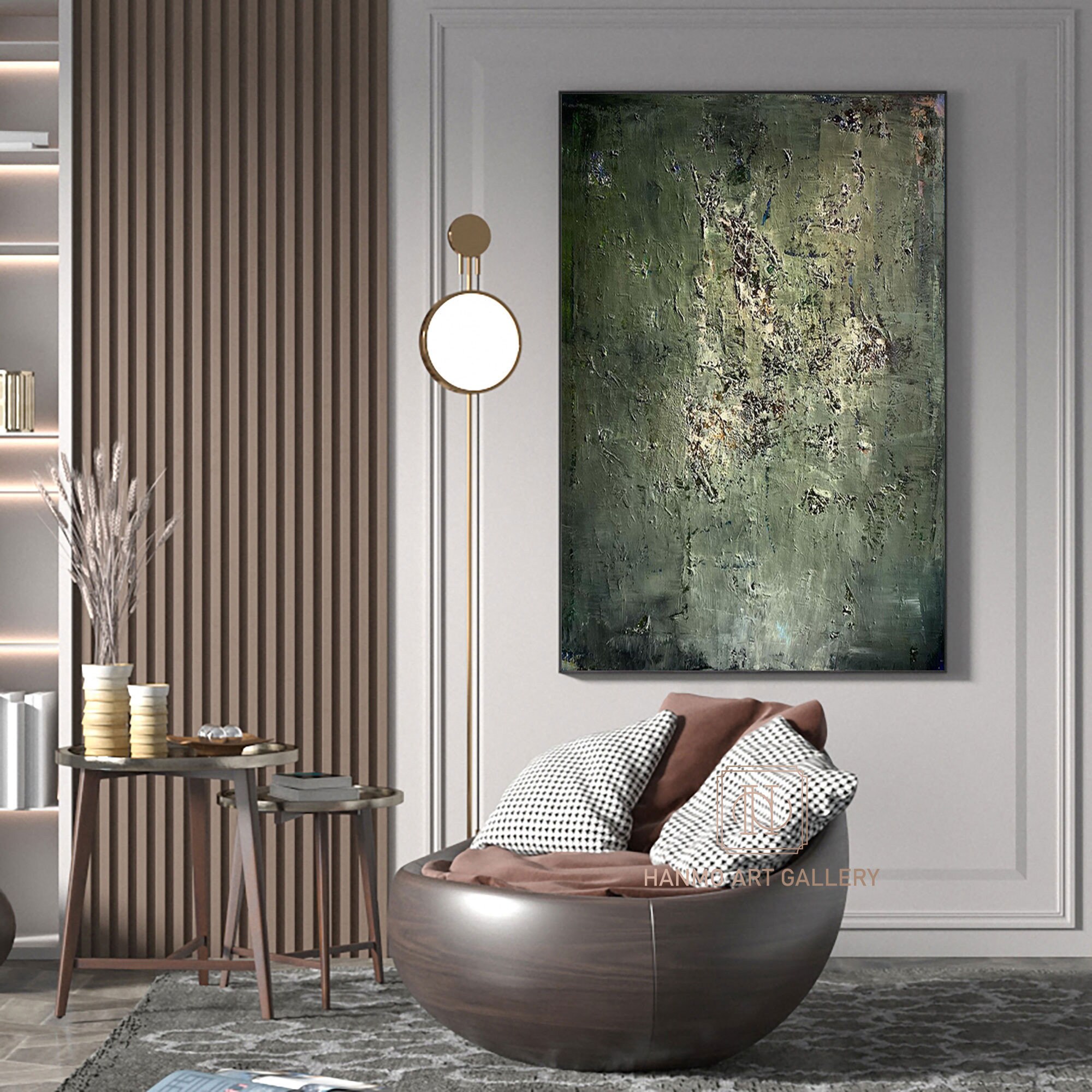 3d Texture Wall Art Green Art Large Green Wall Art Green Abstract Wall ...