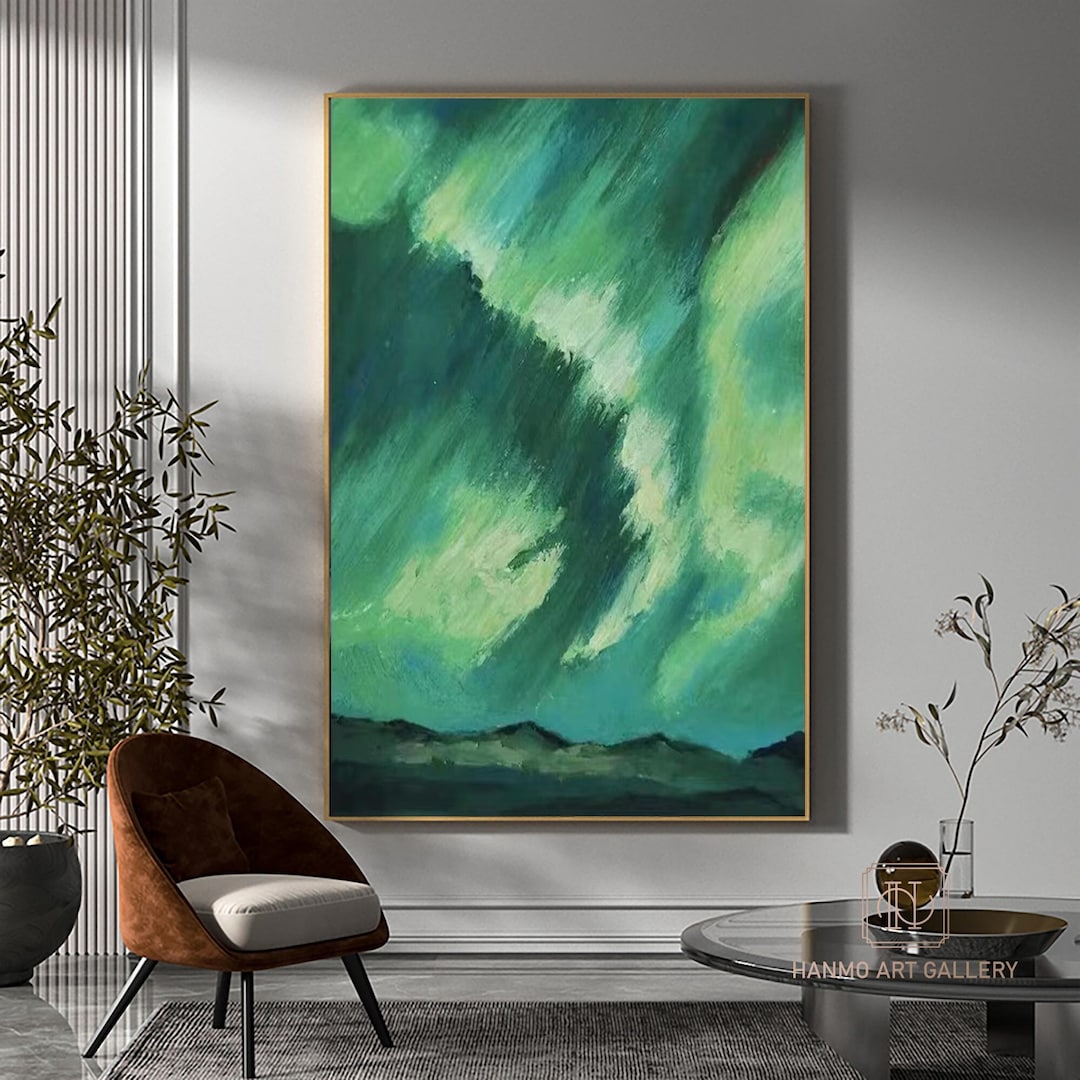 Green Abstract Art Canvas Green Painting Green Wall Art Green Abstract ...
