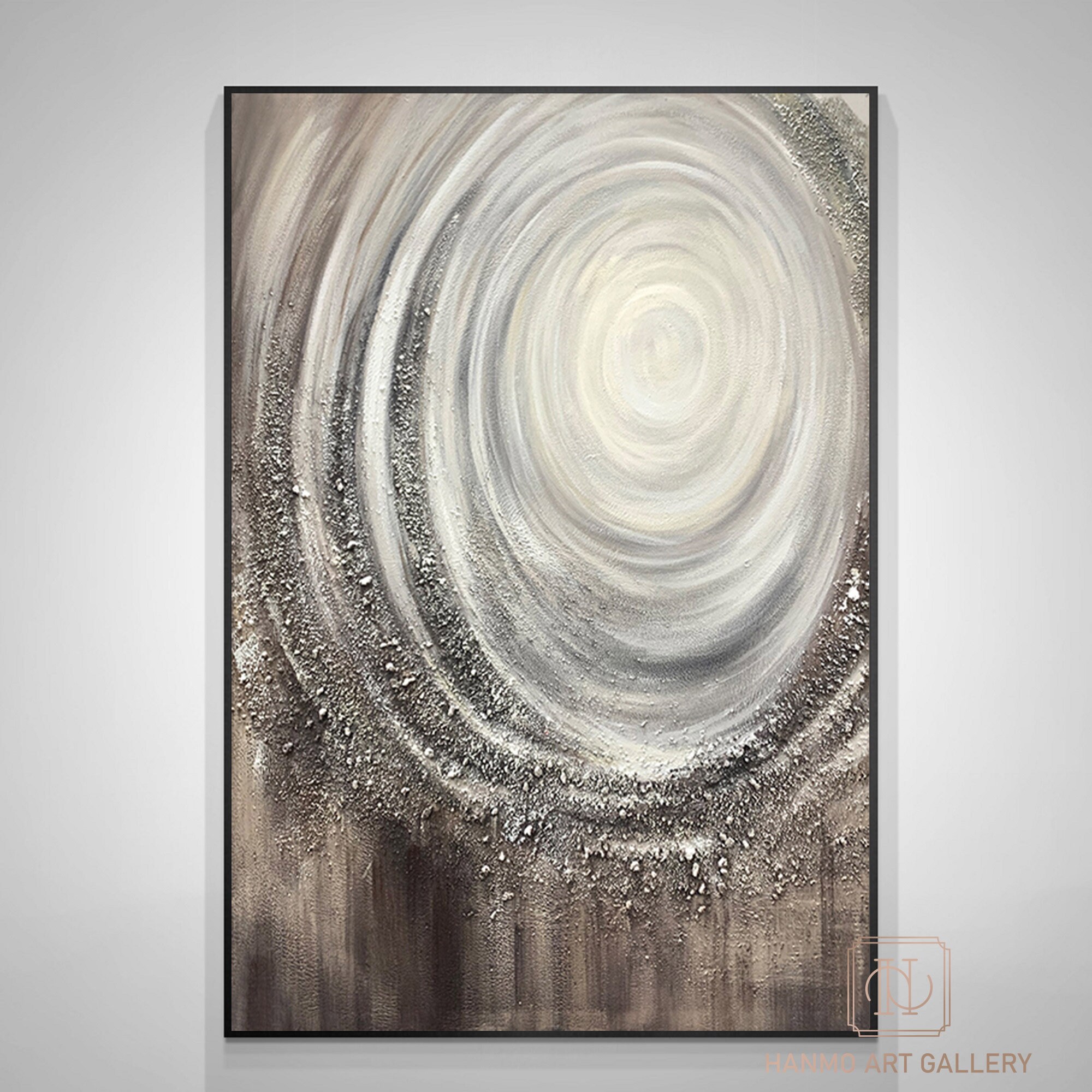 Brown Abstract Painting Large Abstract Paintings 3dtexture White ...