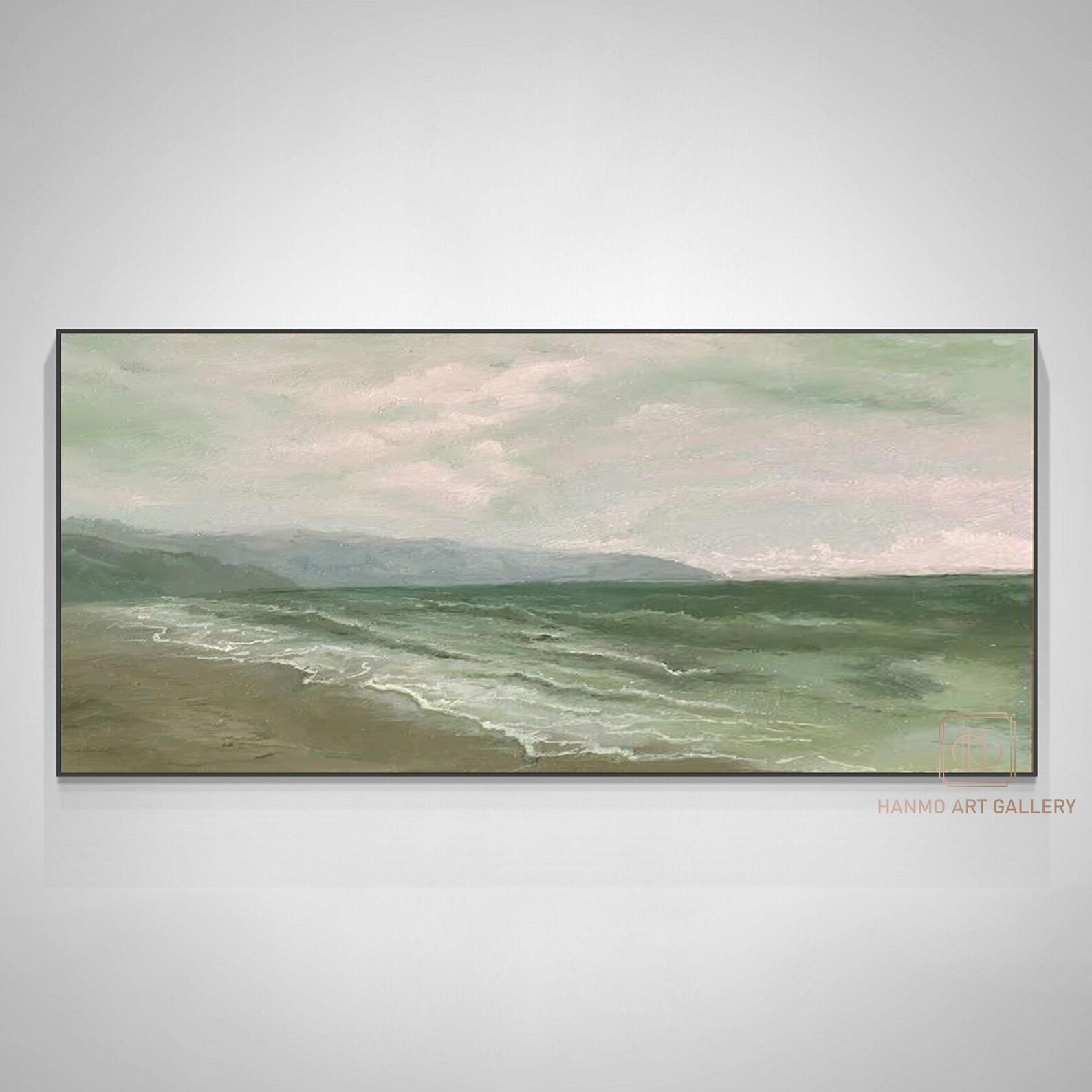 Large Ocean Painting Green Sea Abstract Painting Original - Etsy
