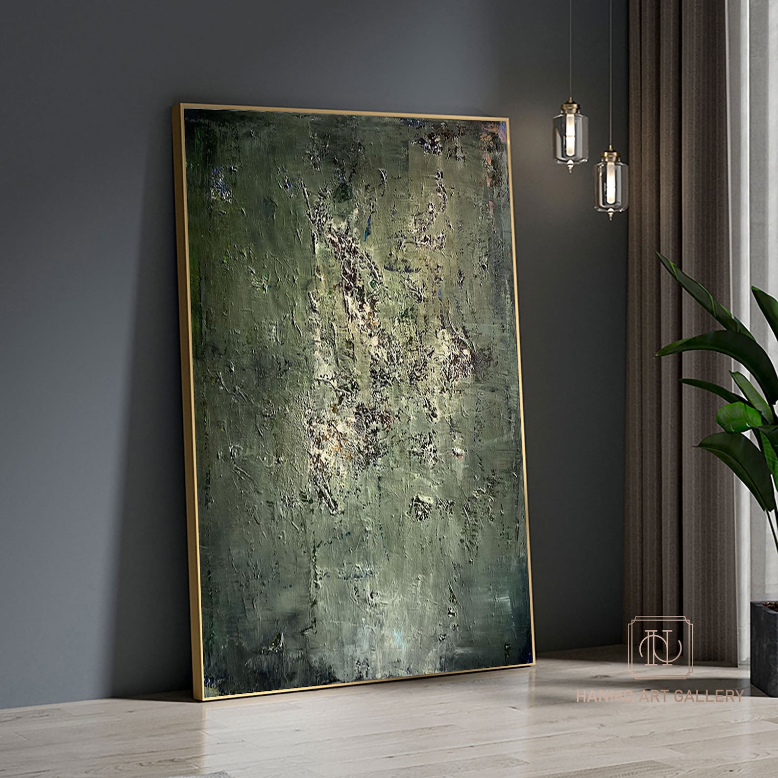 3d Texture Wall Art Green Art Large Green Wall Art Green Abstract Wall ...