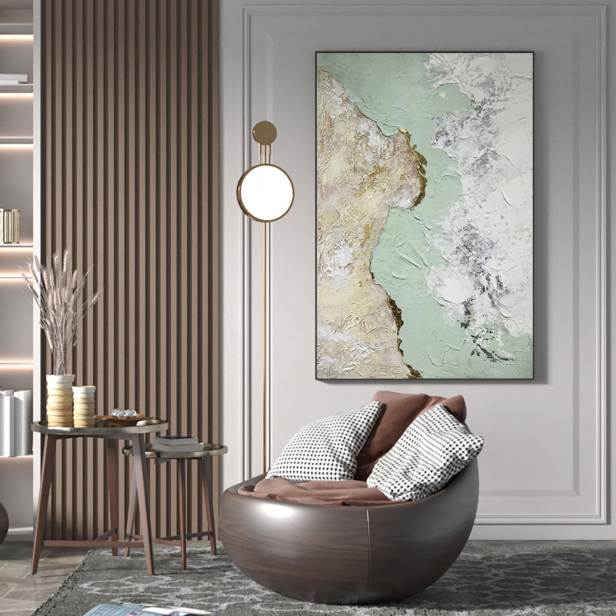 Original white abstract painting Frame White texture acrylic | Etsy