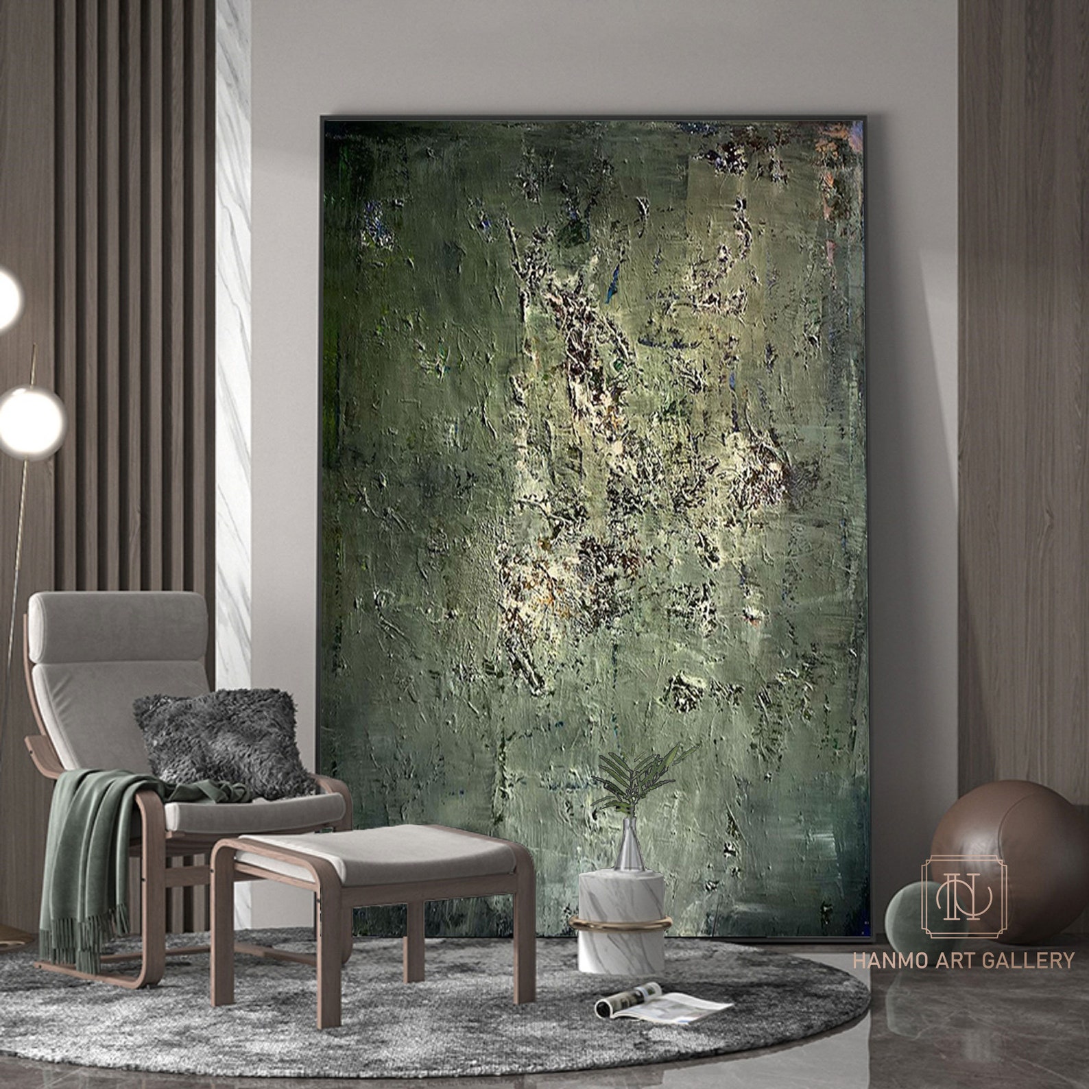 3d Texture Wall Art Green Art Large Green Wall Art Green Abstract Wall ...