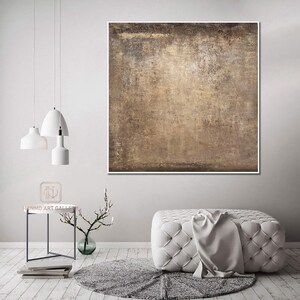 Brown Minimalist Painting Brown Wall Art 3d Texture Painting Brown Wabi-sabi Art Brown Square ...
