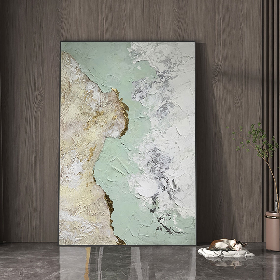 Original White Abstract Painting Frame White Texture Acrylic - Etsy