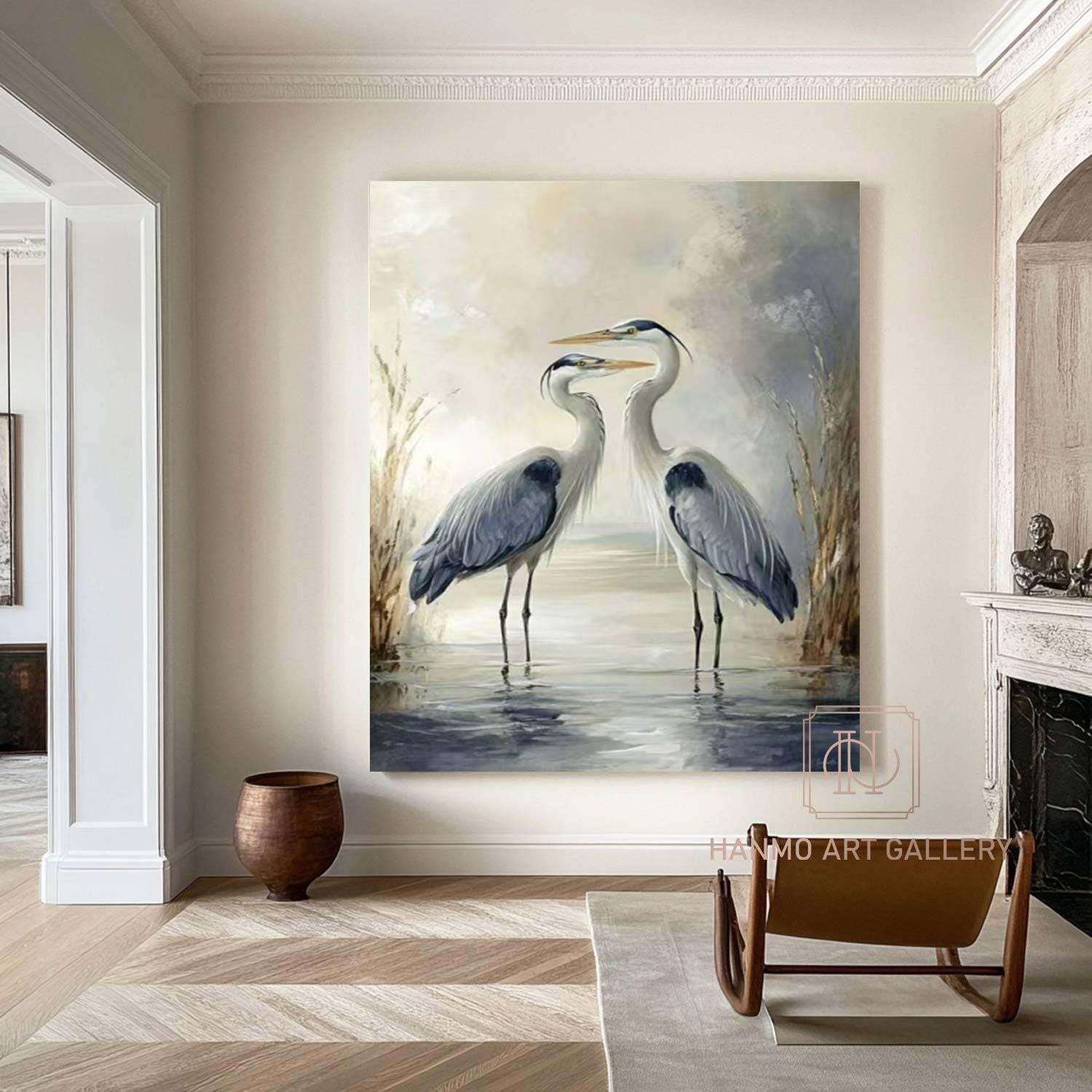 Birds Wall Art Neutral Wall Decor a Flock of Bird Wall Painting on ...