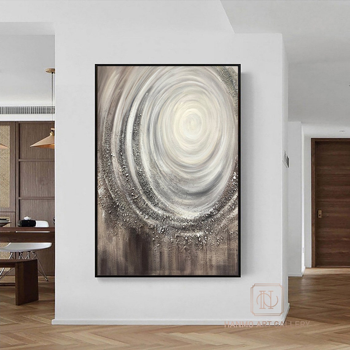 Brown Abstract Painting Large Abstract Paintings 3dtexture White ...