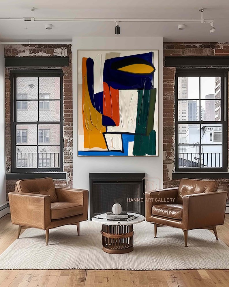 Large Colorful Abstract Painitng Texture Abstract Painting Colorful ...