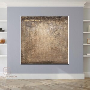 Brown Minimalist Painting Brown Wall Art 3d Texture Painting Brown Wabi-sabi Art Brown Square ...