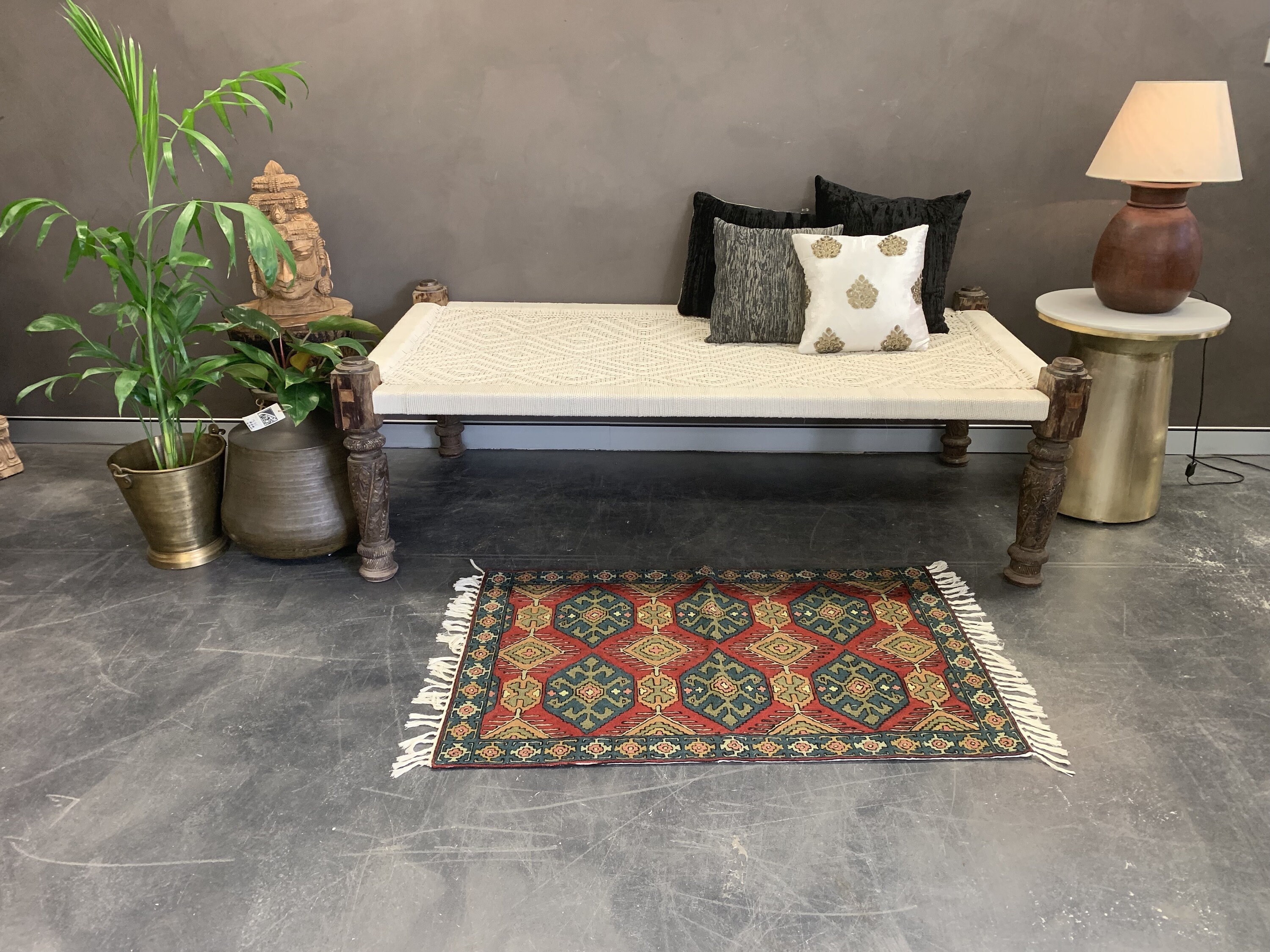 Multicolor Charpai Wooden Charpai with Woven Top Eco | Etsy