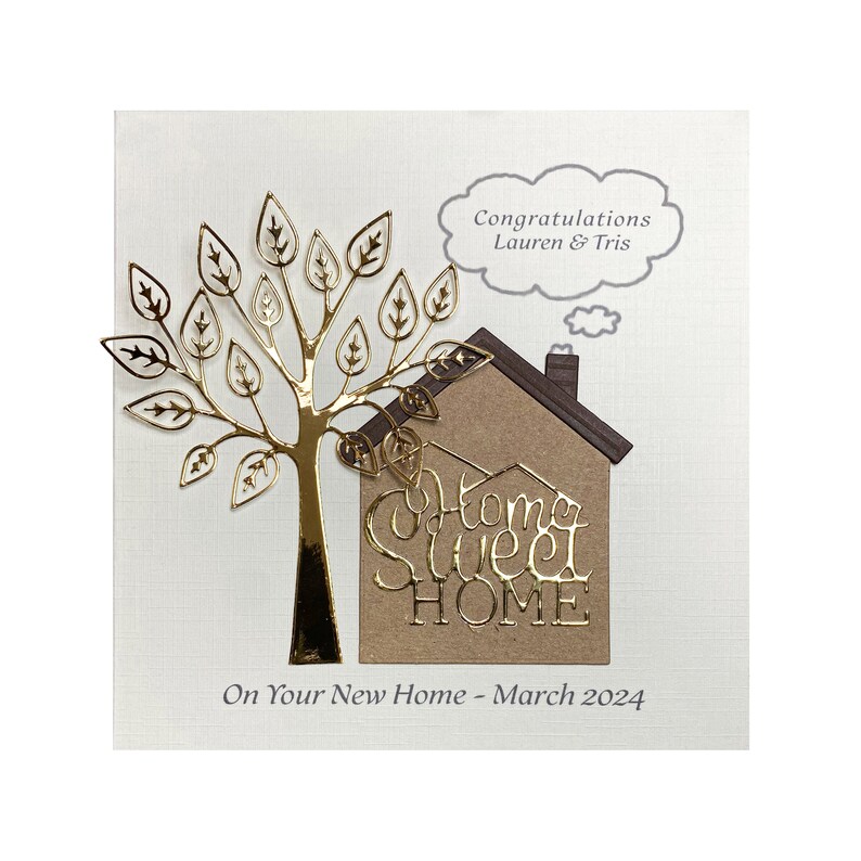 Handmade Personalised New Home Card | Etsy