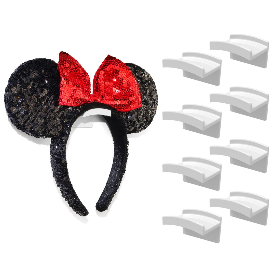 8x Adhesive Hooks for Mickey Ears - Minimalist Disney Ear Holder - No ...