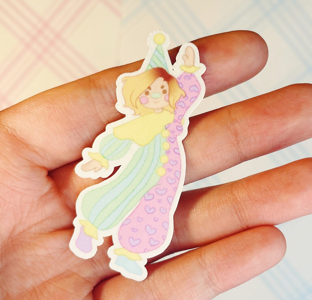 CLOWN CUTIE SET 2 Pastel Clowns Clown Phone Sticker - Etsy