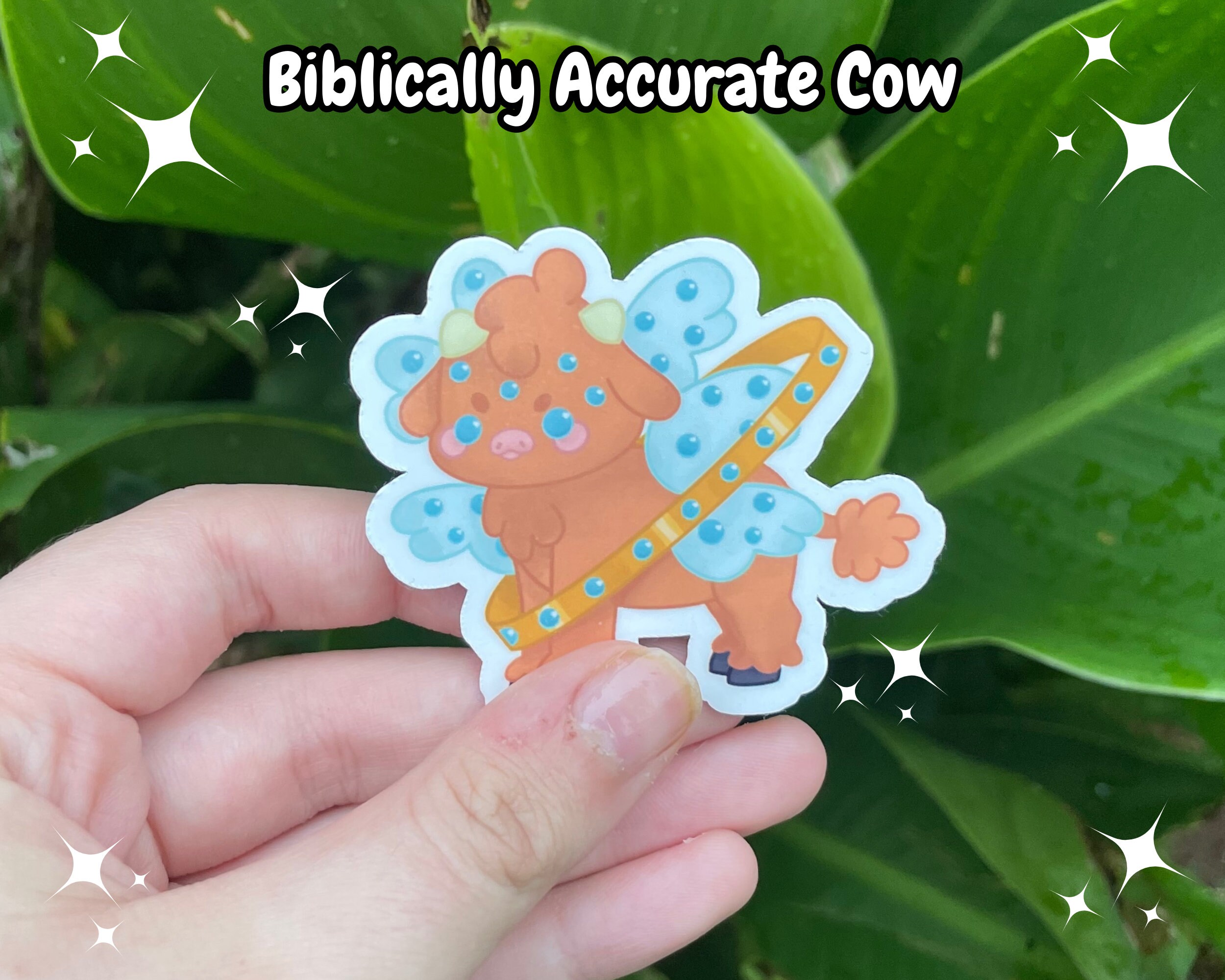 BIBLICALLY ACCURATE CRITTERS Cow Angel Sticker Angel Opossum Phone ...