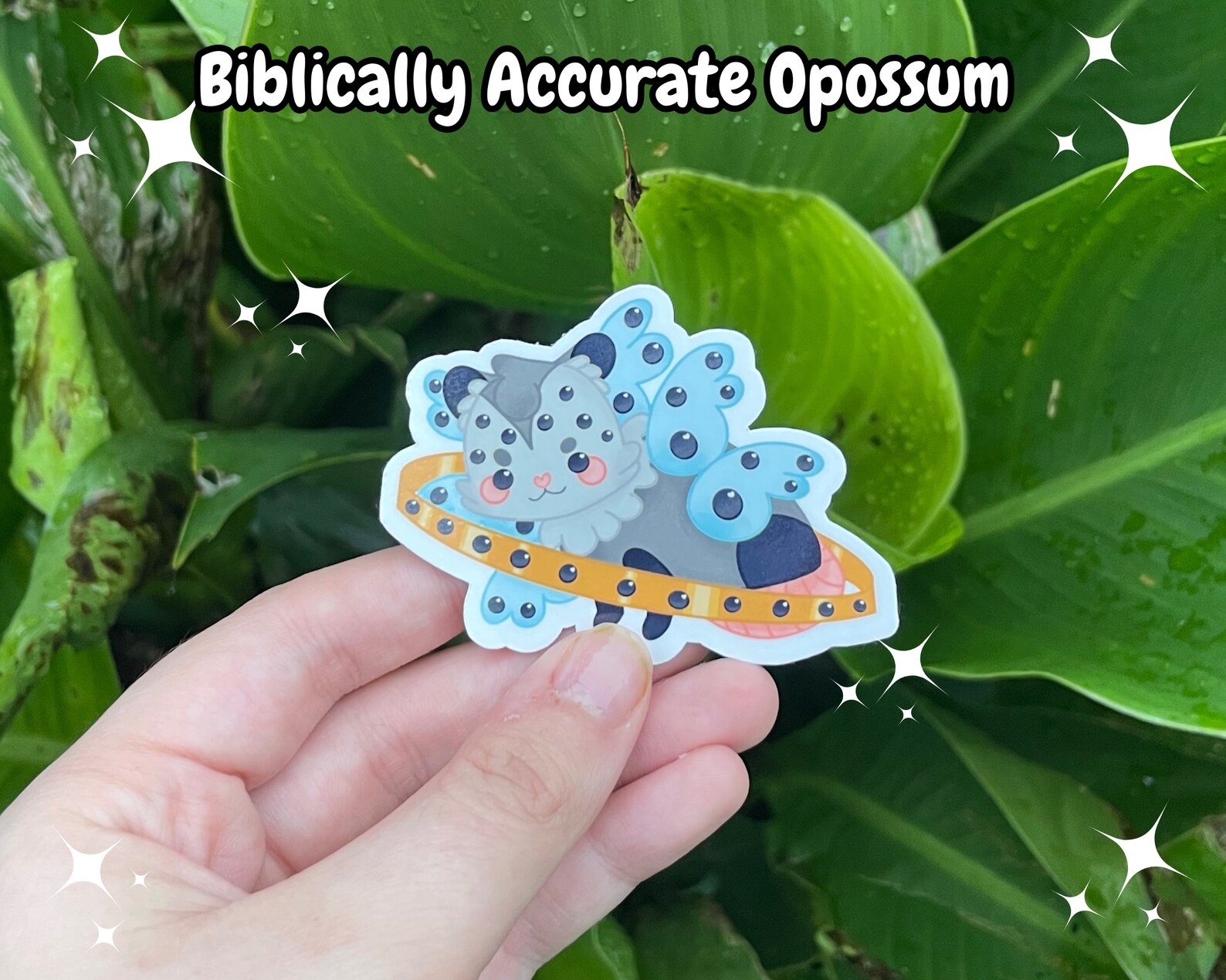 BIBLICALLY ACCURATE CRITTERS Cow Angel Sticker Angel Opossum Phone ...