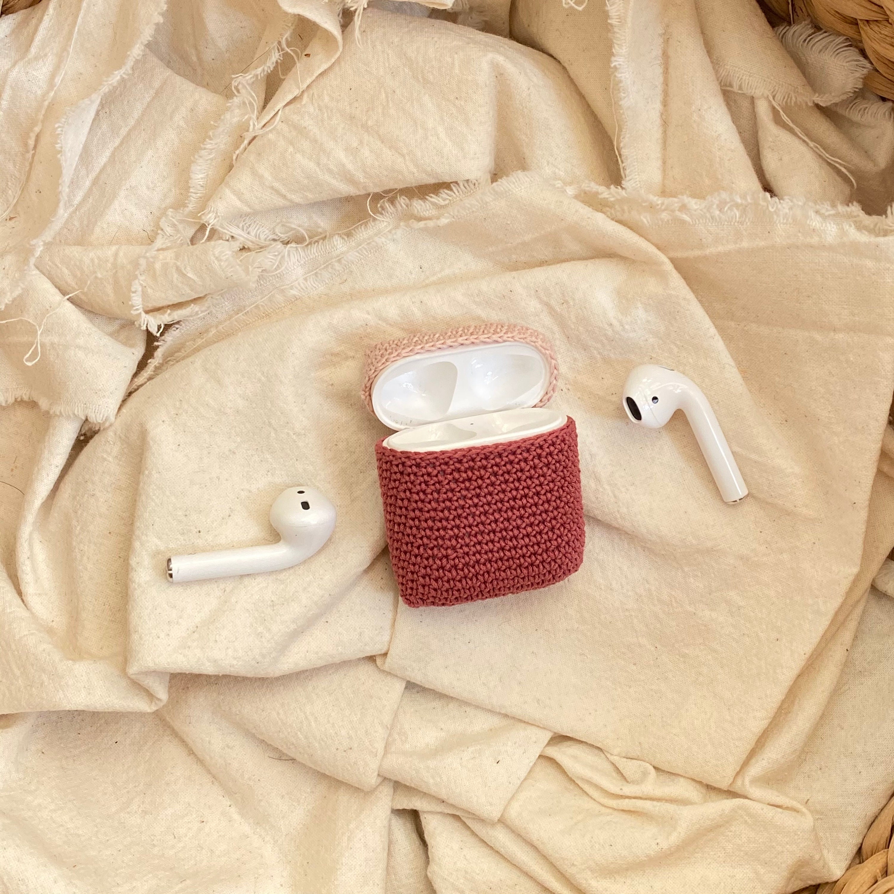 Simple Knit Airpods Case Compatible With Airpod 1 & 2 Full - Etsy