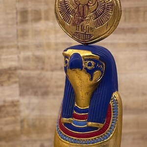 Egyptian Statue of Qebehsenuef son of Horus Gold Leaf Made in Egypt - Etsy