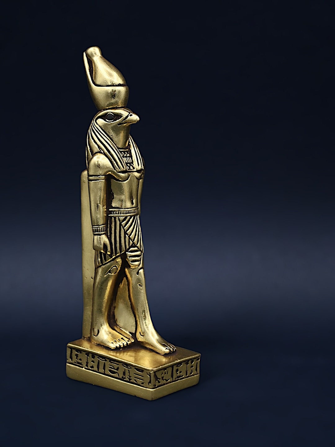 Gold Leaf Horus Statue: Egyptian God of Protection - Etsy