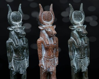 Egyptian goddess Hathor statue stone made in Egypt | Etsy