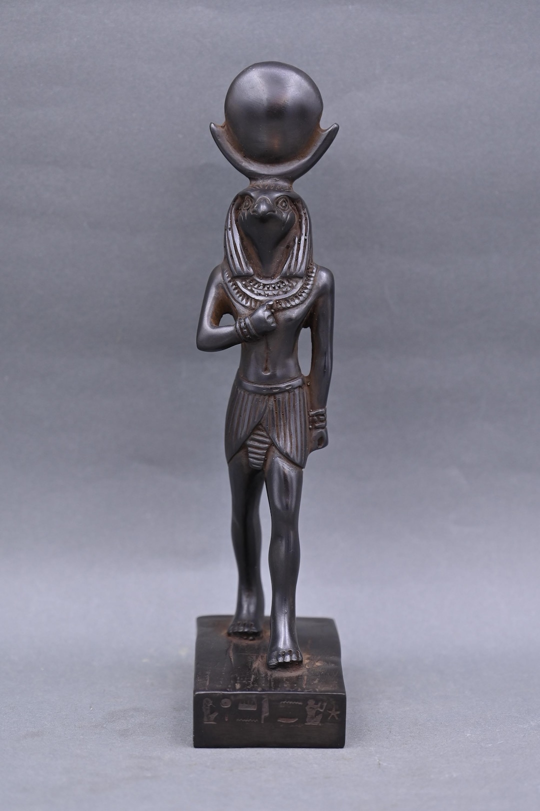 Ra Harakhte - Ancient Egyptian Statue of Sun God Ra Harakhte Crowned ...