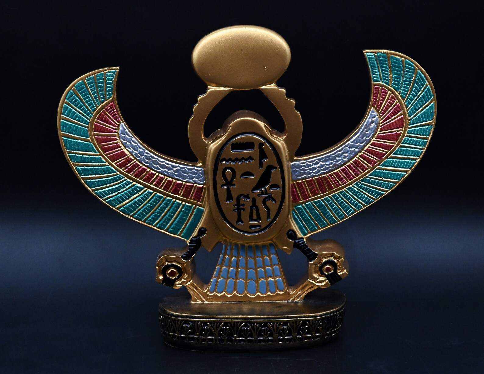 EGYPTIAN Statue of Winged SCARAB BEETLE Khepri 3 Style Made in - Etsy