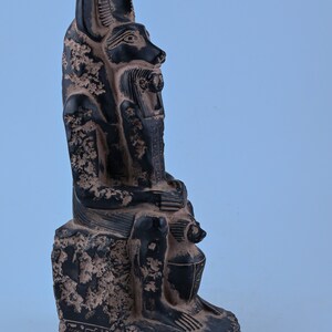 Unique Seated Anubis Holding a Mummy Form With a Hapi son of Horus ...